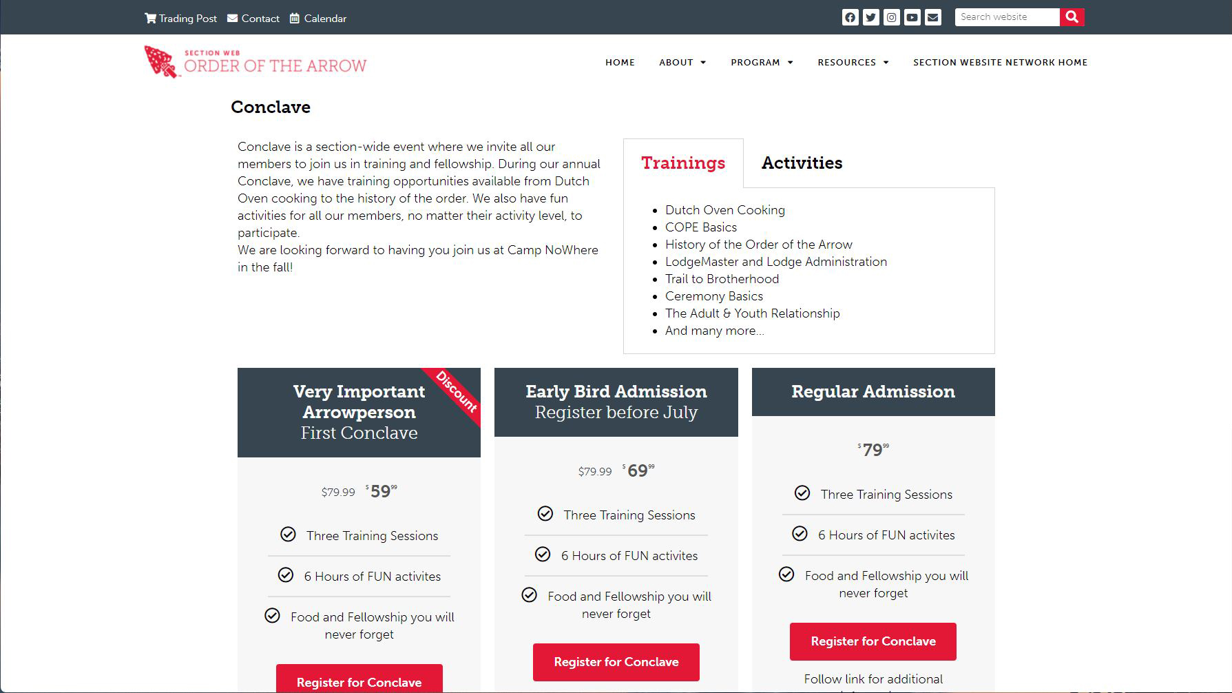 Home - Section Website Network